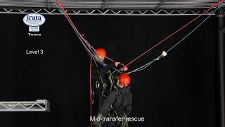 IRATA Level3 Passing mid-rope knots with a casualty